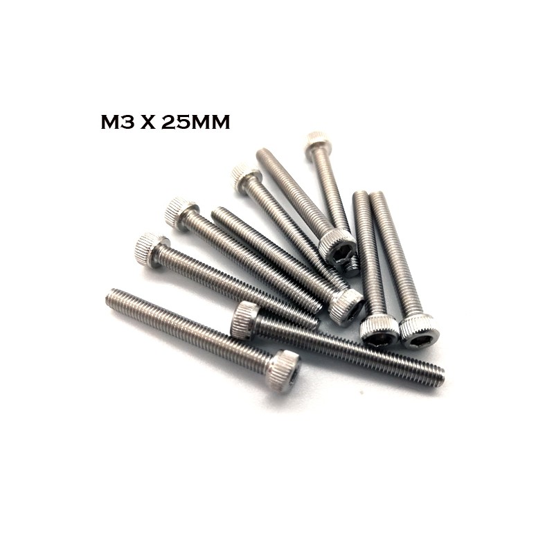 3D Gadgets | Stainless Steel M3 Hexagonal Socket Screw - 10 pcs
