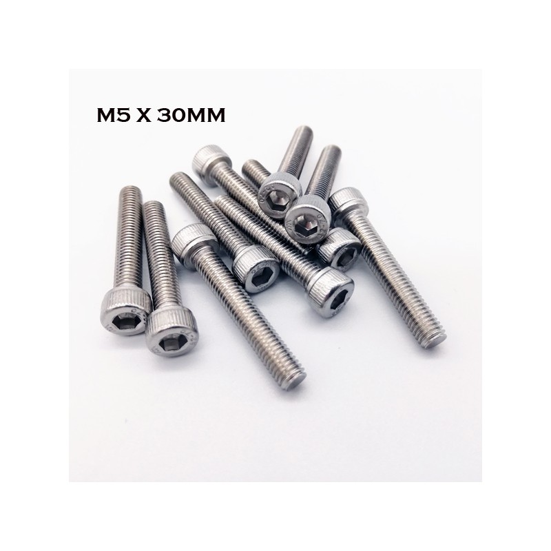 3D Gadgets | Stainless Steel M5 Hexagonal Socket Screw - 10 pcs