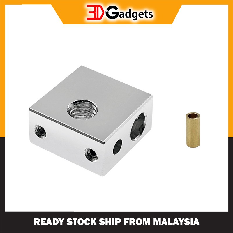 3D Gadgets Malaysia | MK8 Compatible Heat Block with Thermistor Copper ...