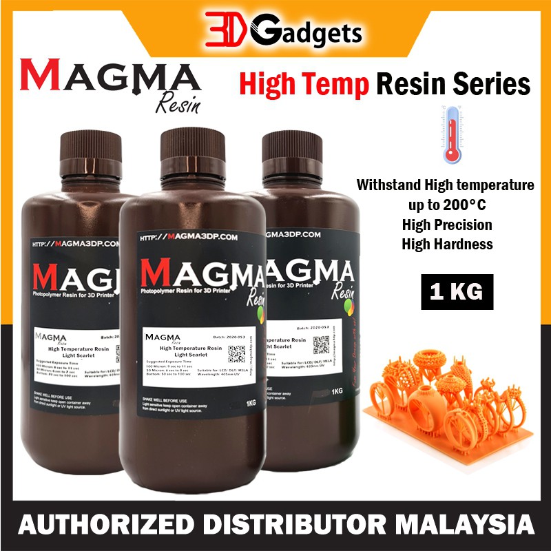 3D Gadgets Malaysia | Magma High Temp Resin Series 1KG - Light Scarlet