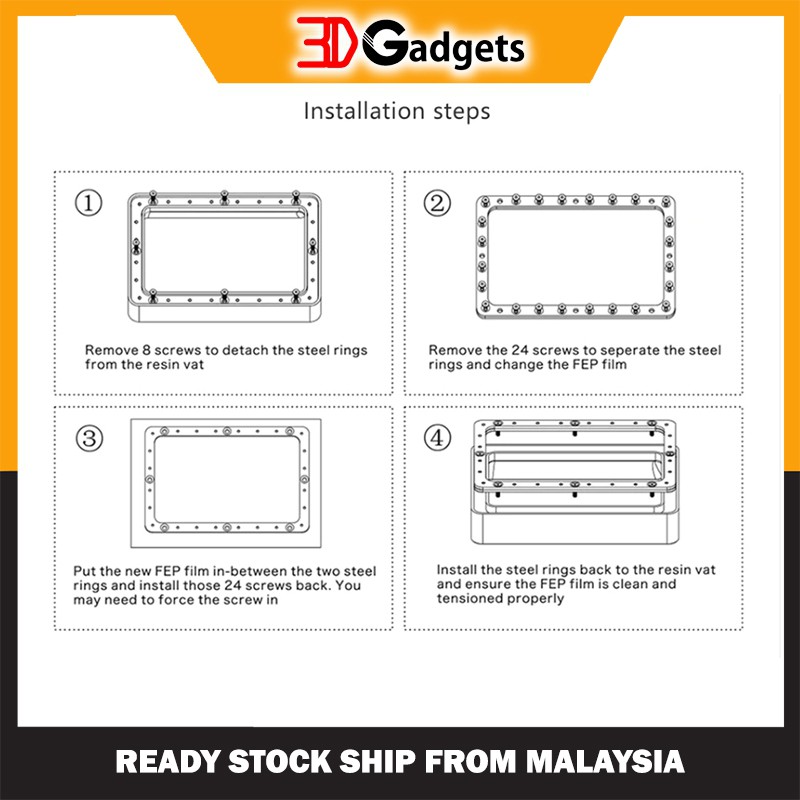 High Quality FEP Film with Protective Films for 3D Printer| 3D Gadgets ...