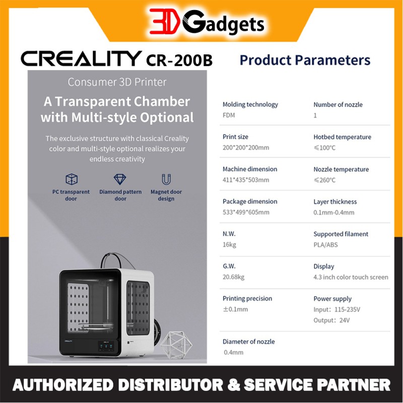 3D Gadgets Malaysia | Creality CR-200B 3D printer
