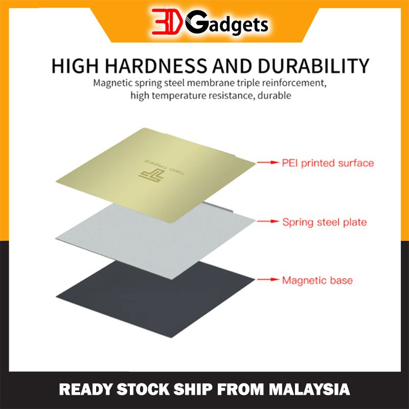 3D Gadgets Malaysia | TwoTrees PEI Spring Steel Magnetic Build Surface