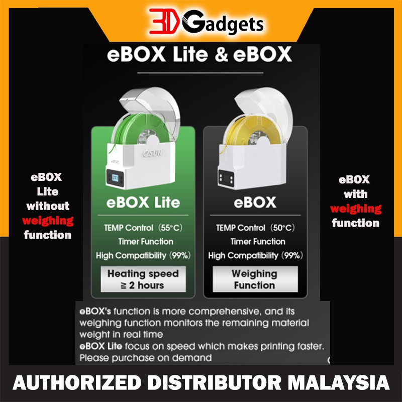 3D Gadgets Malaysia | eSUN eBOX Lite filament dryer storage
