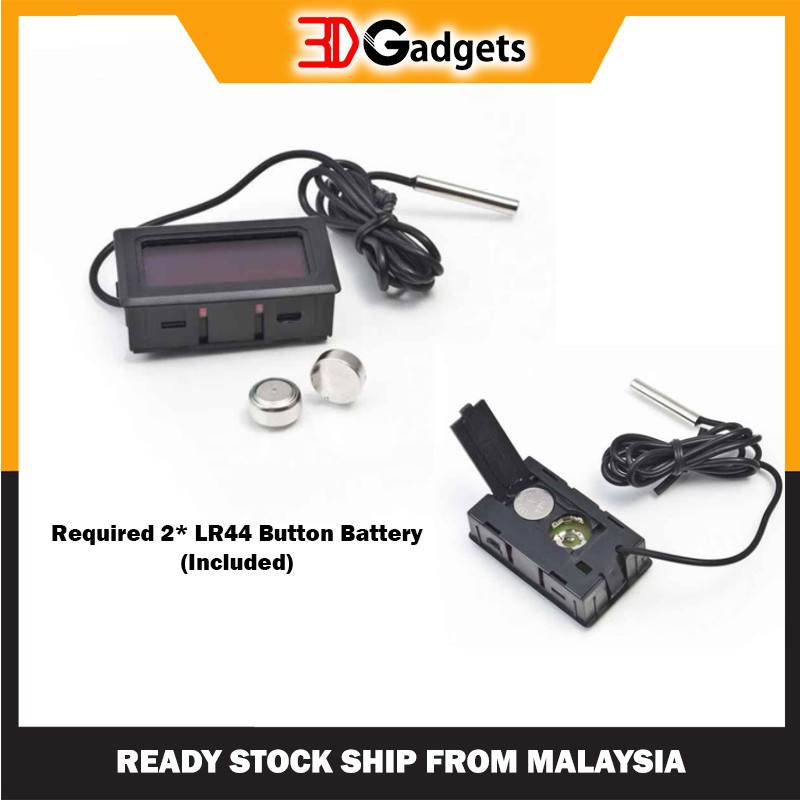 3D Gadgets Malaysia | Digital LCD Temperature Reader with wired sensor