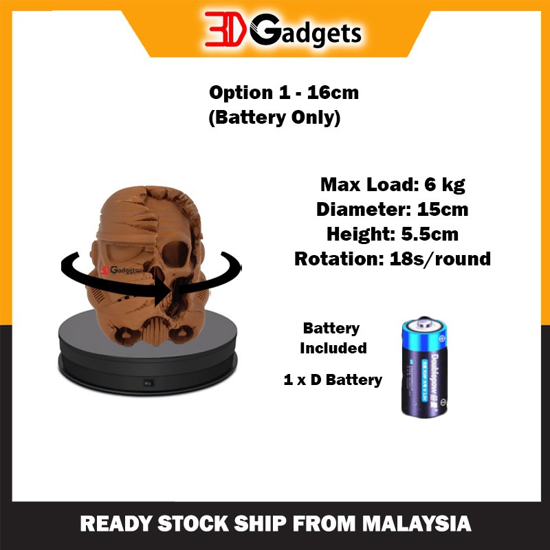 3D Gadgets Malaysia | USB Rotating Turntable 360 3D Printer Resin Cure