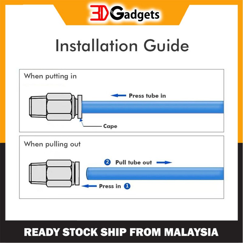 3D Gadgets Malaysia | PC4 M6 Pneumatic Connector