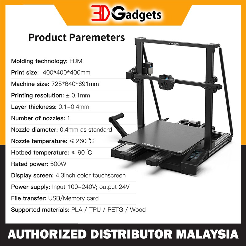 Creality CR-6 MAX Semi DIY 3D Printer | 3D Gadgets Malaysia