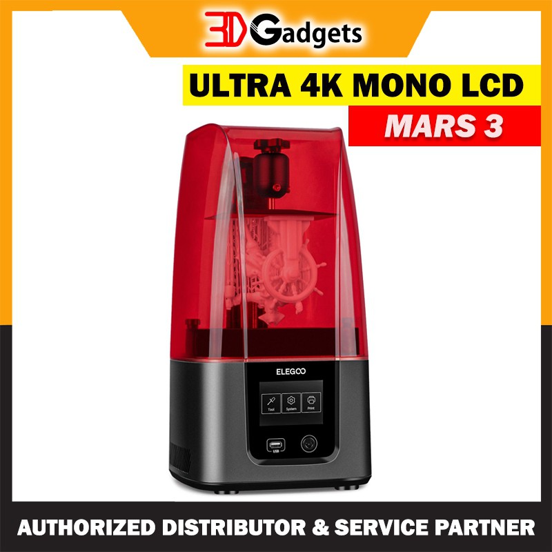 Elegoo Mars 3 ULTRA 4K Mono LCD MSLA 3D Printer | 3D Gadgets Malaysia
