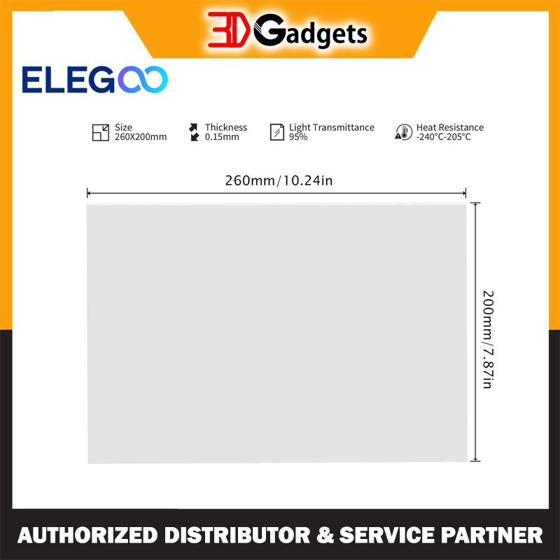 3D Gadgets Malaysia | Elegoo 5pcs FEP Film Set for Saturn 3D Printer