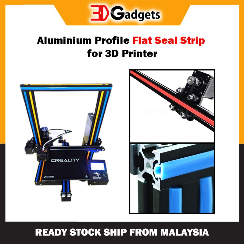 Aluminium Profile Flat Seal Strip 1 meter for 3D Printer