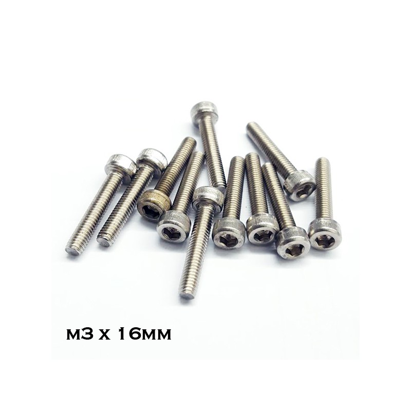 3D Gadgets | Stainless Steel M3 Hexagonal Socket Screw - 10 pcs