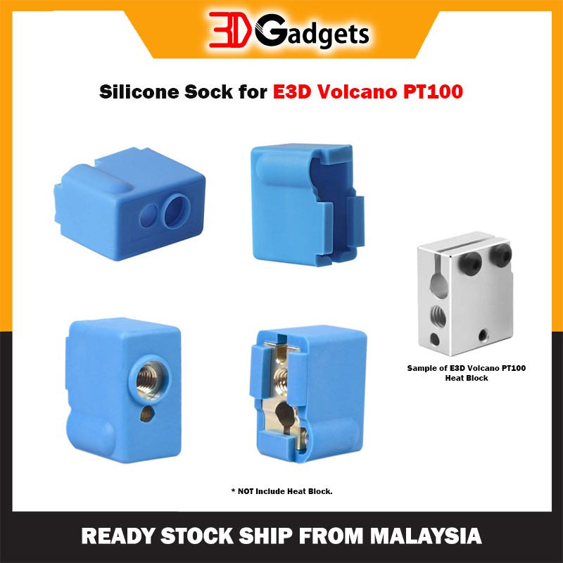 3D Gadgets Malaysia|PT100 High Temperature Brass E3D Volcano Heat Block