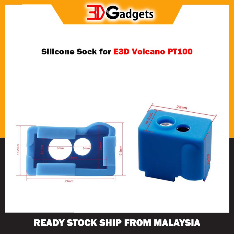 3D Gadgets Malaysia|PT100 High Temperature Brass E3D Volcano Heat Block