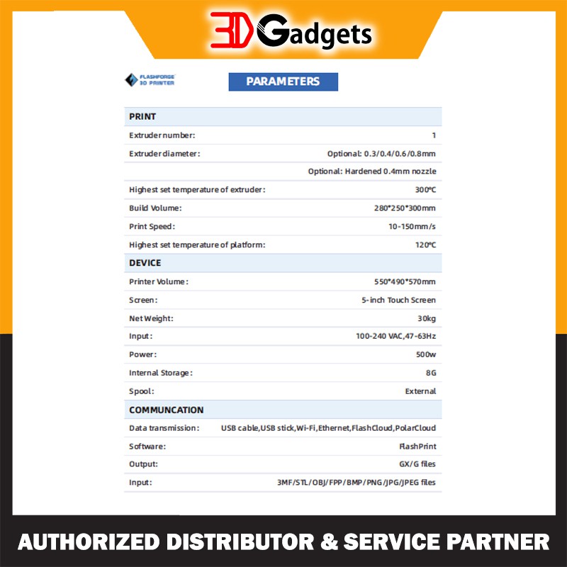 FlashForge Guider IIS 3D Printer 300C extruder | 3D Gadgets Malaysia