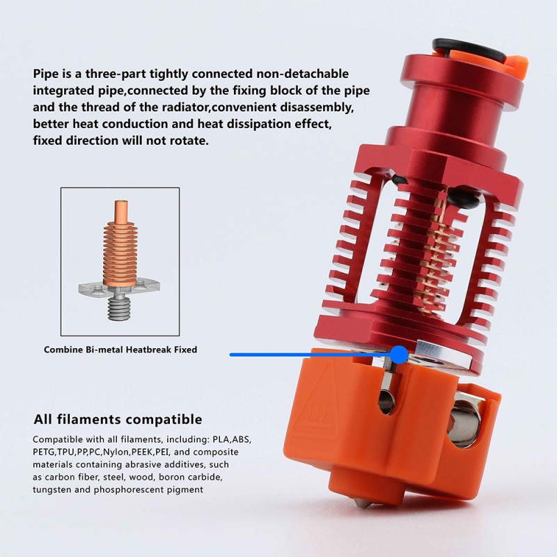 Haldis 3D Red Lizard K1 High Flow Hotend | 3D Gadgets Malaysia