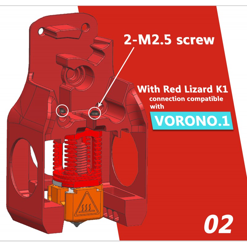 Haldis 3D Red Lizard K1 High Flow Hotend | 3D Gadgets Malaysia