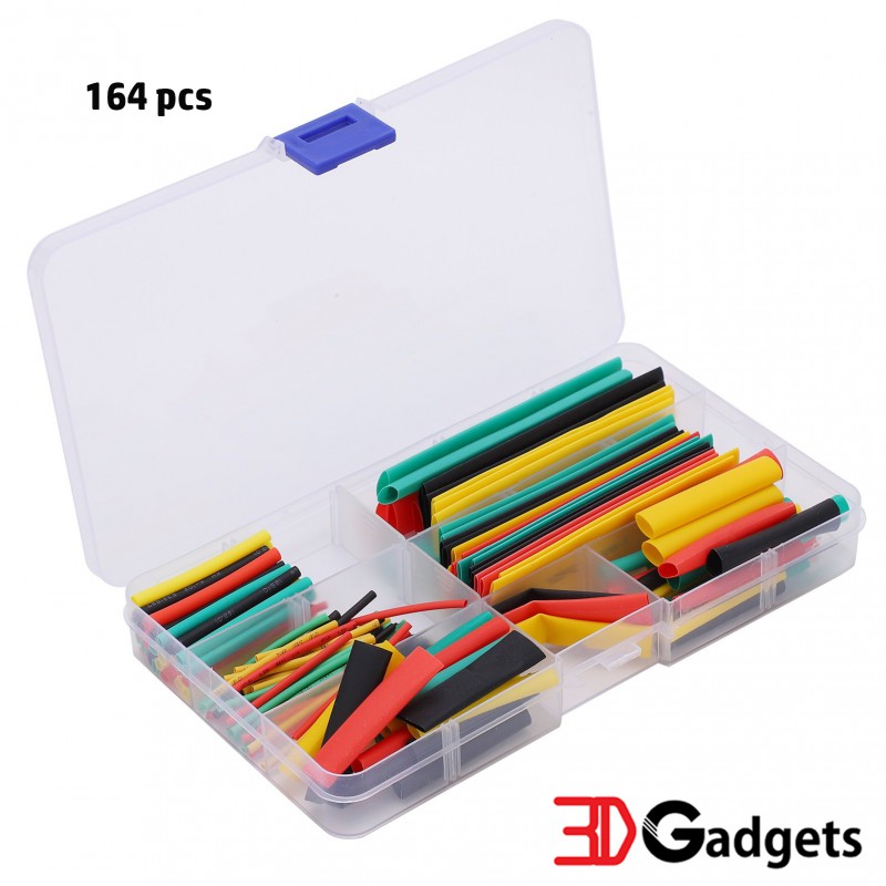 580/164 PCS Heat Shrink Insulation Tube Box Set: Multi-Color