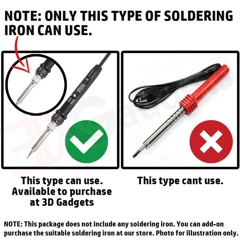 Threaded Heat Set Insert Tip 5-in-1 Set for Copper Heat Insert