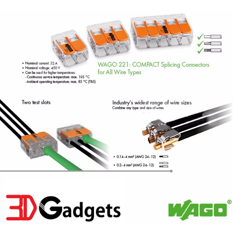 Wago Splicing Connector 212 Series Conductor | 3D Gadgets Malaysia