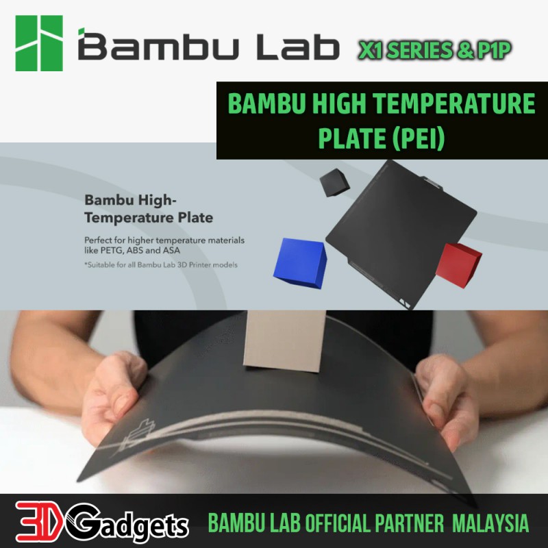 Bambu Lab X1 Series & P1P Bambu High Temperature Plate PEI