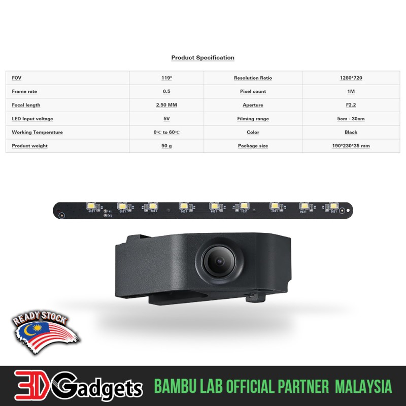 Bambu Lab P1P Chamber Camera & LED | 3D Gadgets Malaysia