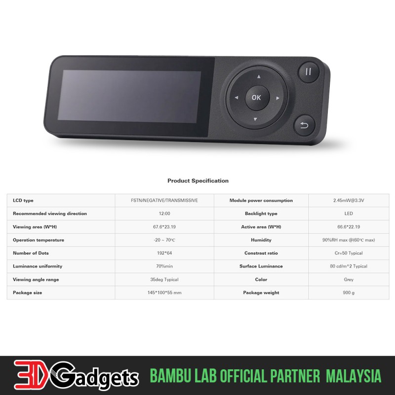 Bambu Lab P1P LCD Screen | 3D Gadgets Malaysia