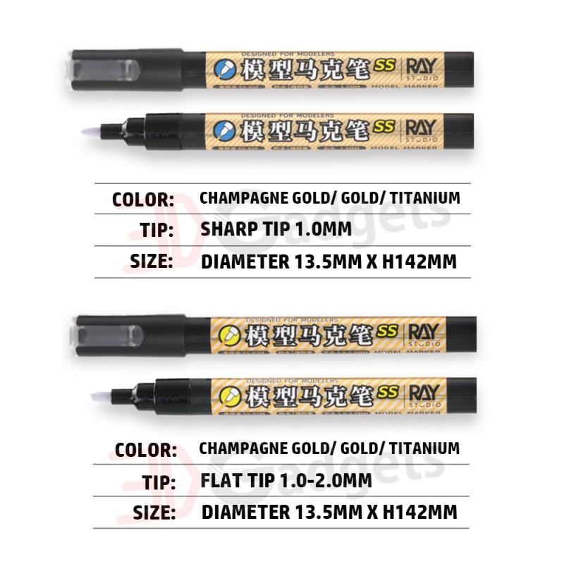 Ultra Chrome Paint Marker for Model Painting Coloring 3D Prints