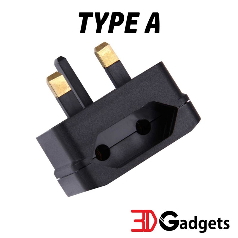 Portable Conversion Plug 2Pin to 3 Pin UK 3Pin Travel Adapter