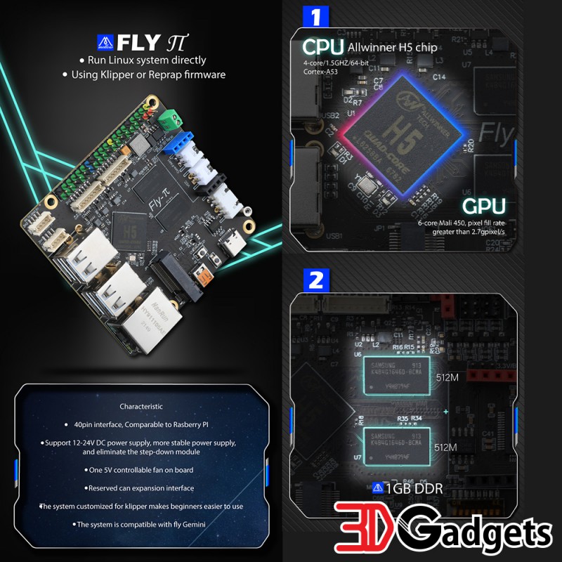 Mellow FLY-π with 3.5 Inch TFT Touch Screen for 3D Printer | 3D Gadgets ...