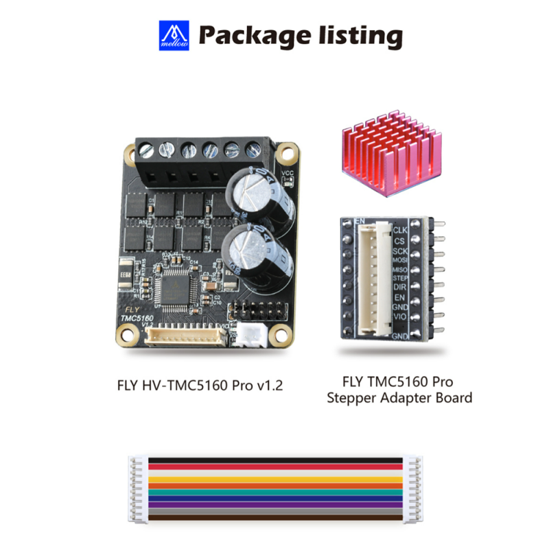 Mellow FLY HV- TMC5160 PRO V1.2 24V/48V Stepper Motor Driver StepStick SPI Silent For Marlin ...