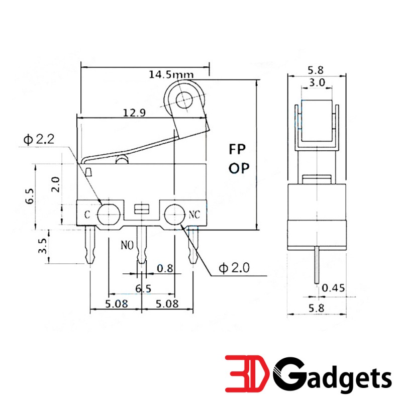 Micro Limit Switch for 3D Printer | 3D Gadgets Malaysia