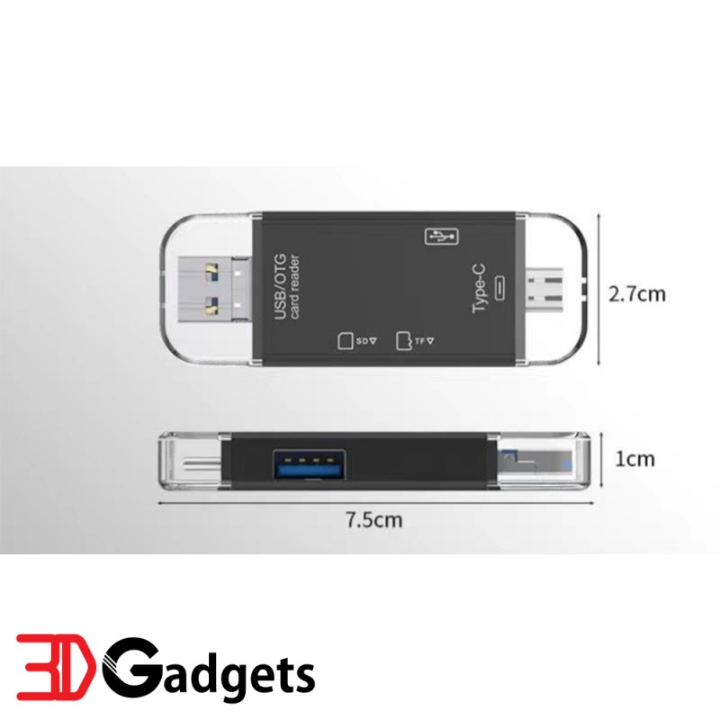6 in 1 Multi-Function OTG Card Reader | 3D Gadgets Malaysia