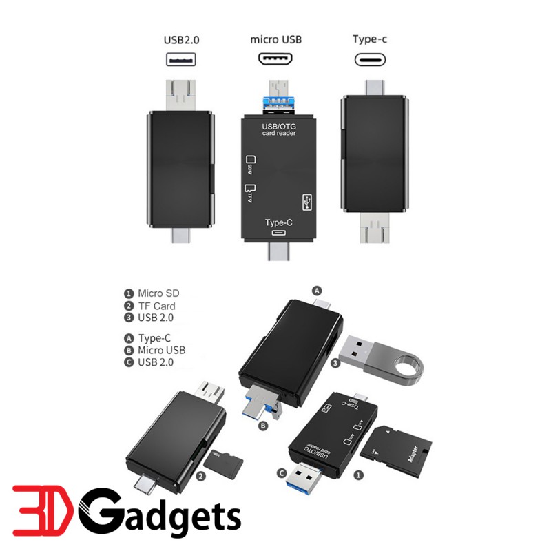 6 in 1 Multi-Function OTG Card Reader | 3D Gadgets Malaysia