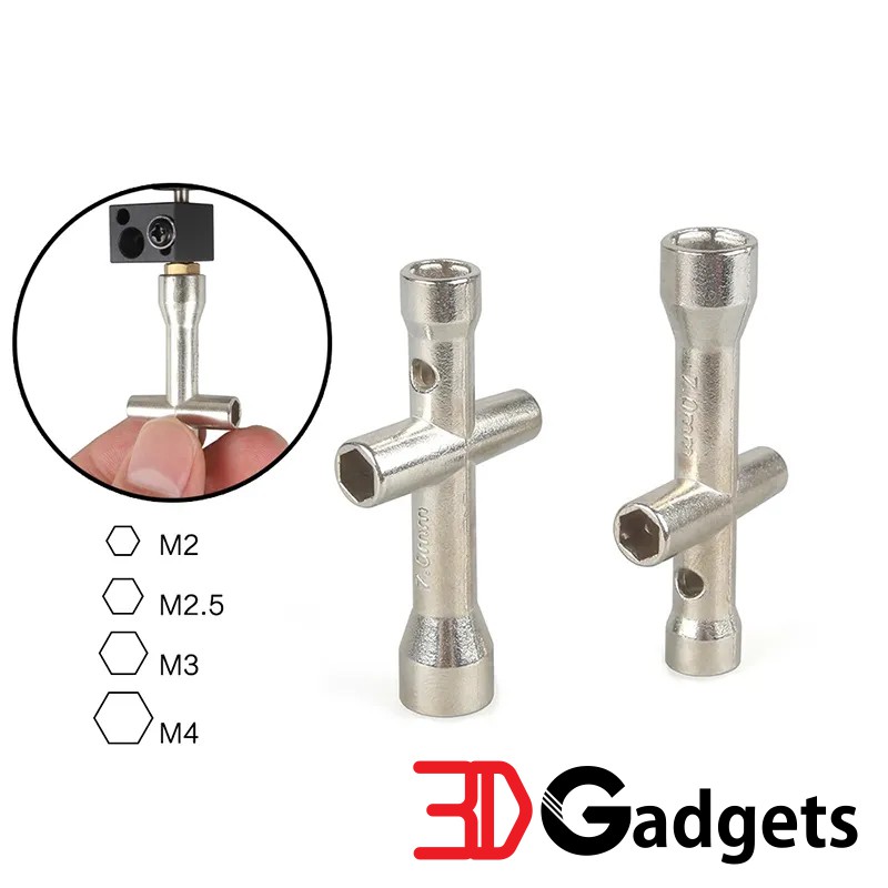 Mini Cross Wrench M2/ M2.5/ M3/ M4 for Nuts and E3D V6 Type Nozzle