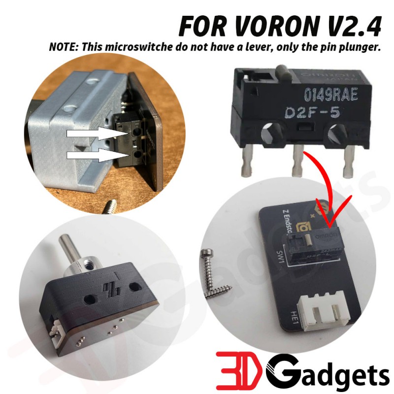 Omron Microswitch for Voron V2.4 3D Printer Klicky Probe ZAxis Endstop