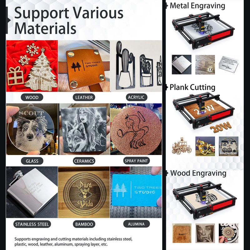 Two Trees TS2-20w High Precision Laser Engraver | 3D Gadgets Malaysia