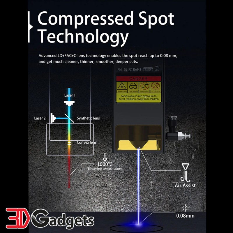 Two Trees TS2-20w High Precision Laser Engraver | 3D Gadgets Malaysia