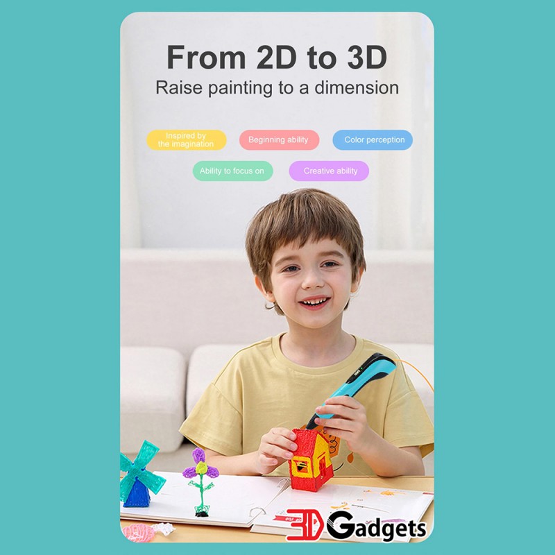 2024 3D Pen with LCD Screen - Easy Temp Control/ PLA & ABS Compatible
