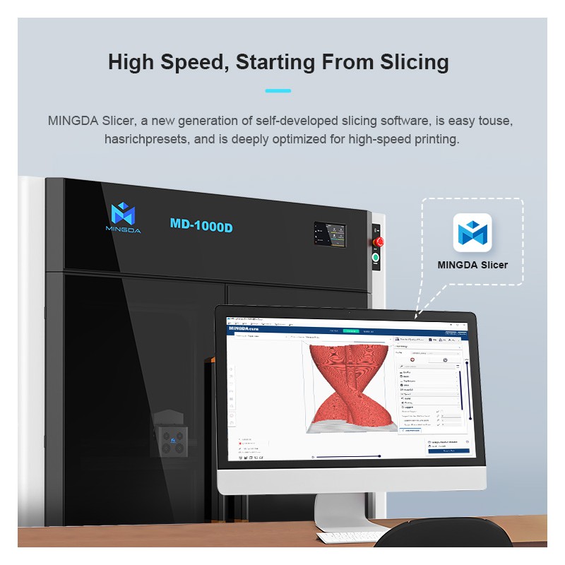 MINGDA MD-1000D HIGH SPEED DUAL EXTRUDER | 3D Gadgets Malaysia