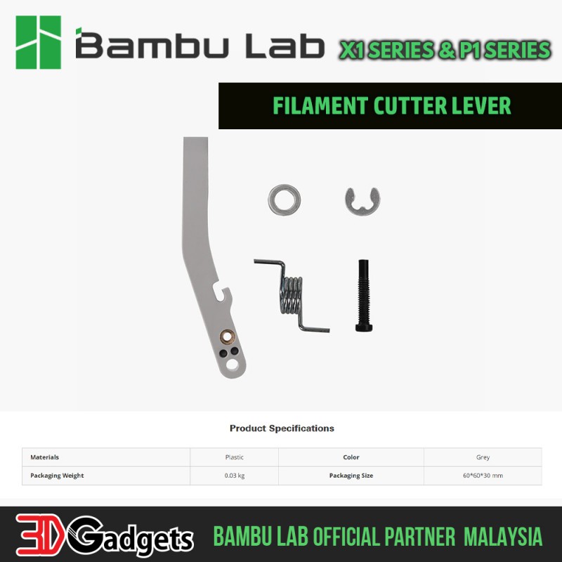 Bambu Lab X1 & P1 Series Filament Cutter Lever | 3D Gadgets Malaysia