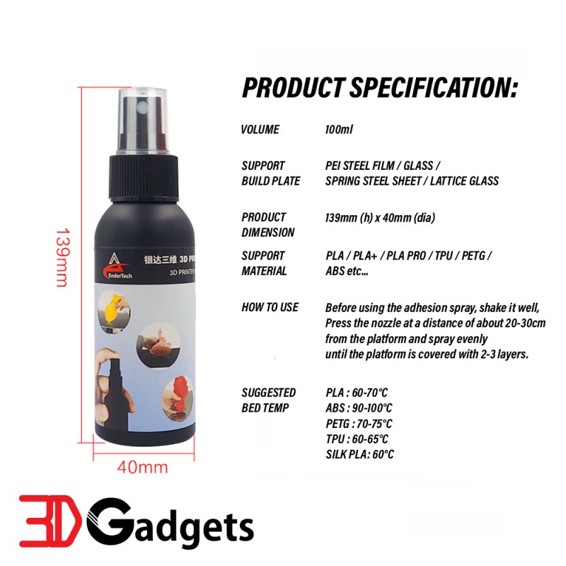 EnderTech LAC Adhesive Anti Warping Spray | 3D Gadgets Malaysia