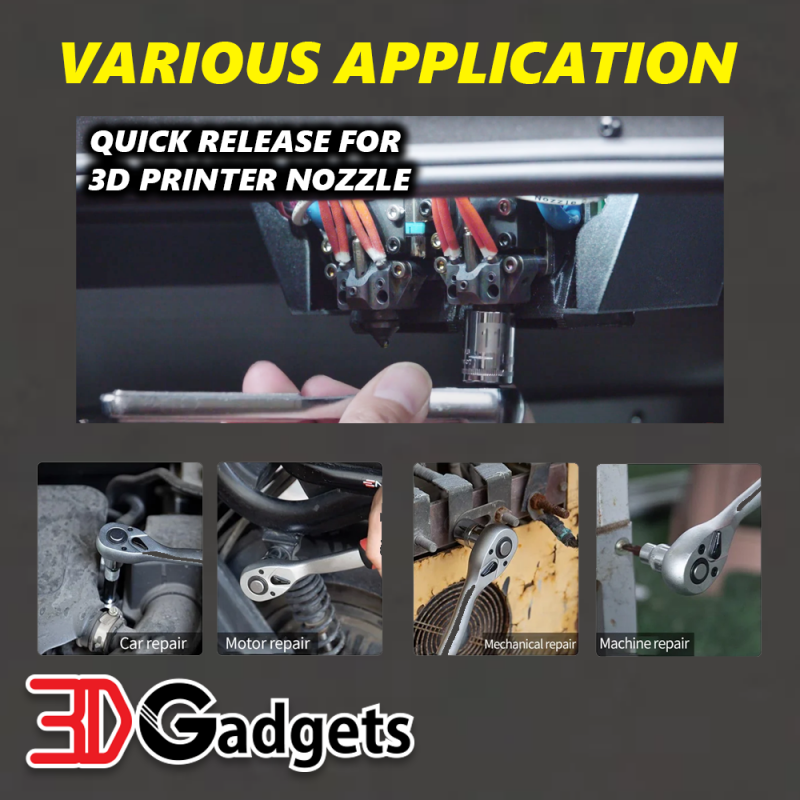Nozzle Socket Wrench Included With Hex Sockets | 3D Gadgets Malaysia