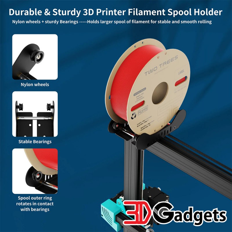 Metal Filament Spool Holder with Adjustable Width |3D Gadgets Malaysia