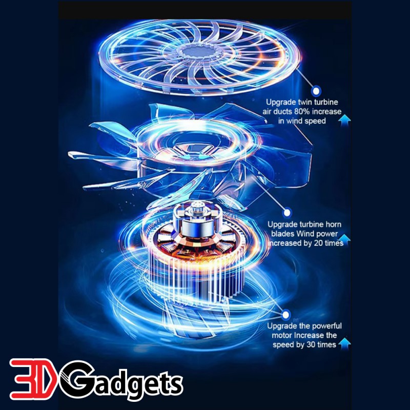 Powerful Smart MIni Turbo Fan Dust Removal | 3D Gadgets Malaysia