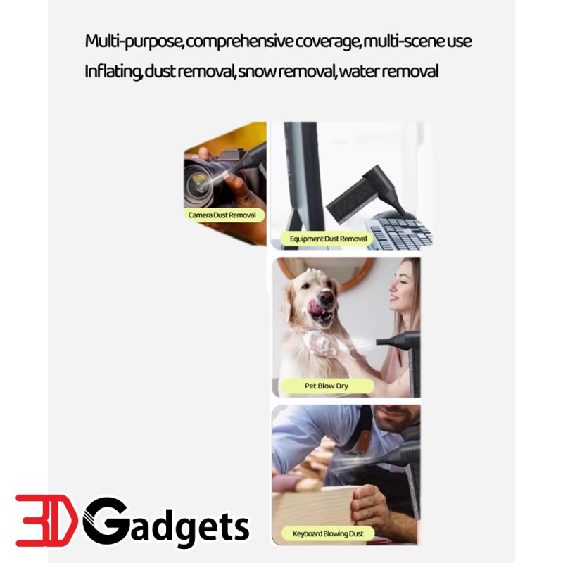 Powerful Smart MIni Turbo Fan Dust Removal | 3D Gadgets Malaysia