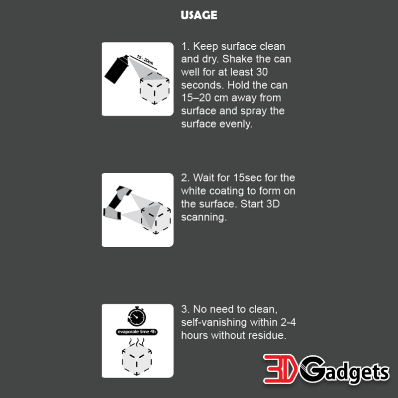 Scan Matrix Self Vanishing 3D Scanning Spray | 3D Gadgets Malaysia