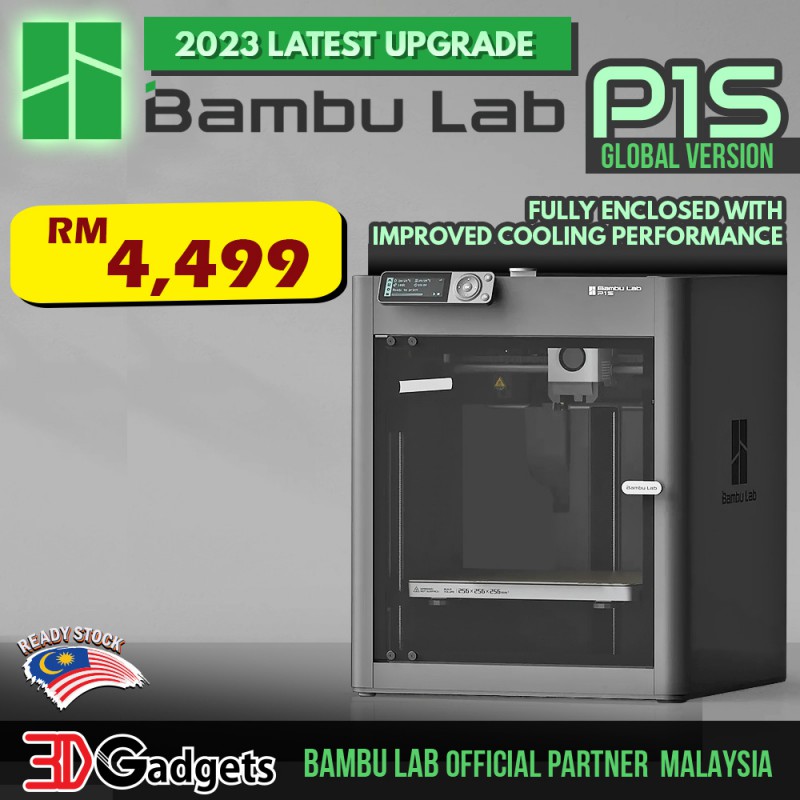 Bambu Lab P1S / P1S Combo AMS FDM 3D Printer | 3D Gadgets Malaysia